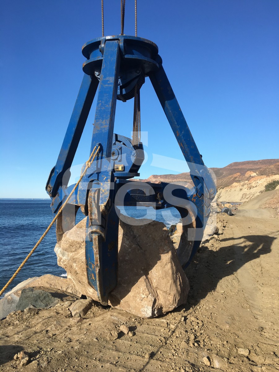 Mechanical Two Rope Rock Handling Grabs | The Grab Specialist B.V.